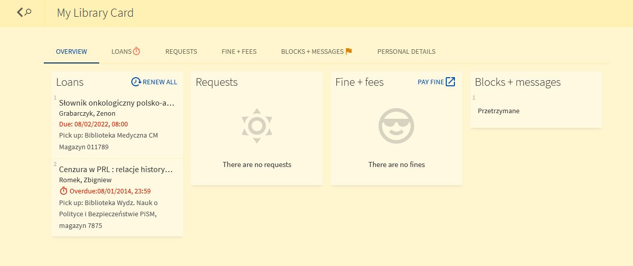 User Account – Medical Library CM NCU
